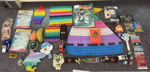 Large Toy & Prize Lot-#1 Pokemon,glow stars, Star Wars, FGTeev, pop its ...