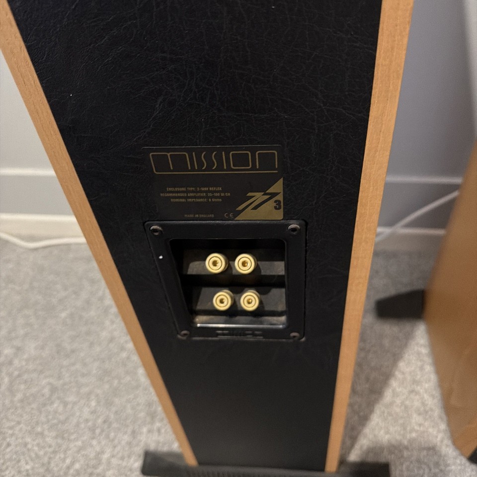 PAIR OF MISSION 773 FLOORSTANDING SPEAKERS IN BLACK MADE IN ENGLAND ...