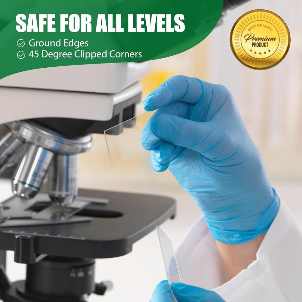 Microscope Slides, Pre-Cleaned Ultra-Clear Blank Microscope Slides and ...