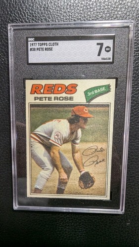 1977 Topps Cloth Sticker #38 Pete Rose Cincinnati Reds SGC 7 | eBay