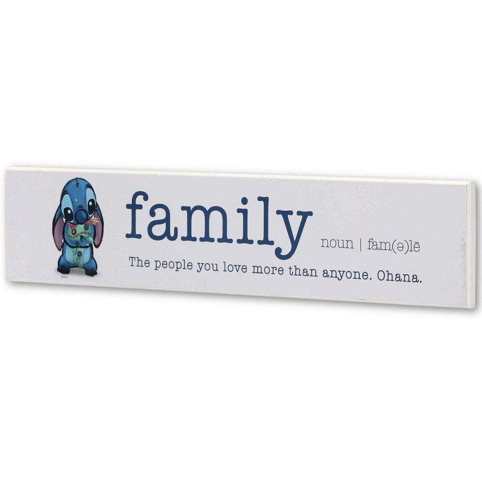 Disney Lilo and Stitch Ohana Family Definition Wood Plank Wall Decor ...