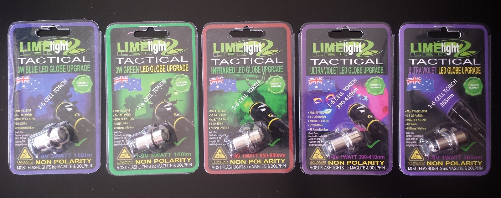 MAGLITE UPGRADE LED UV 1-9V BULB GLOBE DOLPHIN FLASHLIGHT TORCH 390 ...