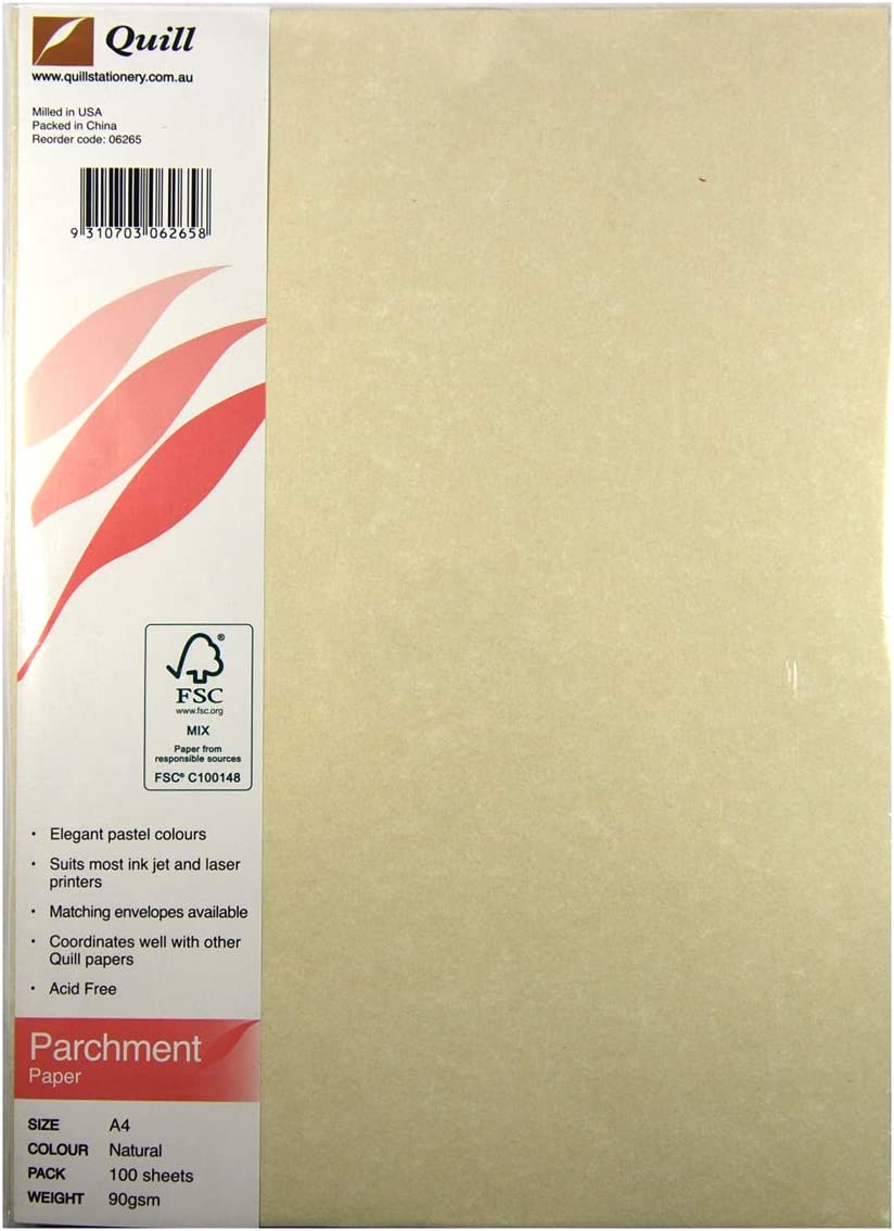 , Parchment Paper, 90Gsm, A4, Pack 100, Natural | eBay Australia
