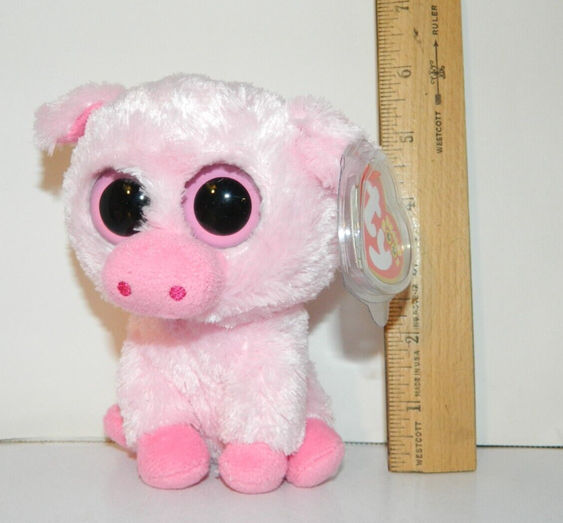 Ty Beanie Boo 6” Corky The Pig Birthday April 21 MWMT Retired Style ...