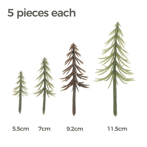 20pcs Miniature Cedar Tree Models Landscape Garden Building Train ...