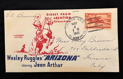 AtoZ. 1940 Old Tucson Wesley Ruggles Arizona Movie Cancel | eBay