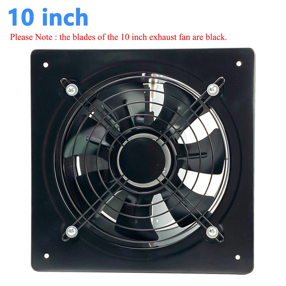 6/8/10/12" Exhaust Fan Ventilation Extractor Fan Wall-Mounted Blower ...