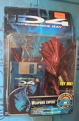 ID4 INDEPENDENCE DAY ALIEN WEAPONS EXPERT FIGURE W/DISK #10 Unopened ...