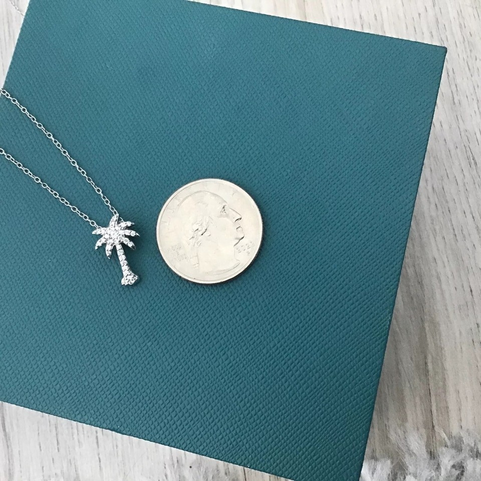 EFFY PALM TREE NECKLACE IN 14K WHITE GOLD WITH DIAMONDS | eBay