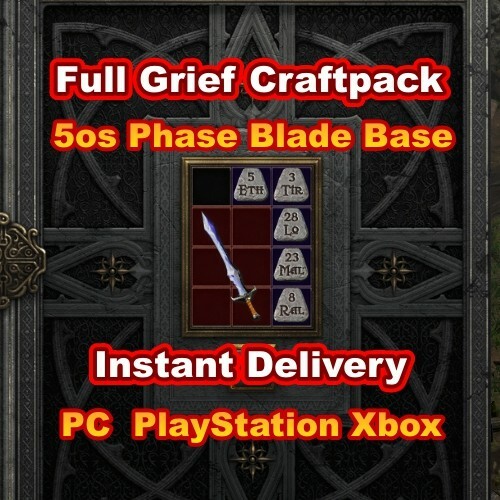Grief Craftpack Non Ladder Phase Blade Diablo 2 Resurrected D2R SC NL ...
