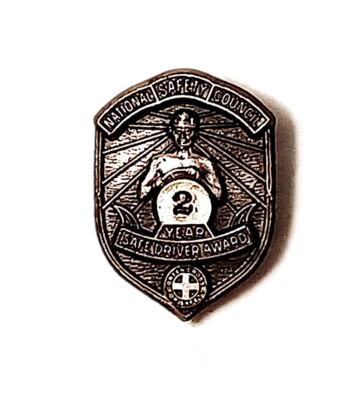 Safe Driver Award Pin Year 2 Natl Safety Council Collar Style Screw ...