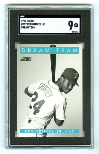 KEN GRIFFEY JR.~1991 SCORE DREAM TEAM SGC-9 MINT GRADED MLB CARD #892 ...