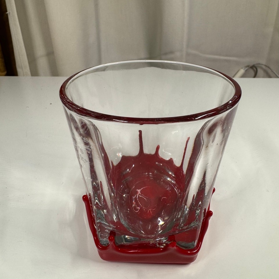 Maker’s Mark Red Wax Drip Rocks Glass Bourbon Whiskey Tumbler Barware ...