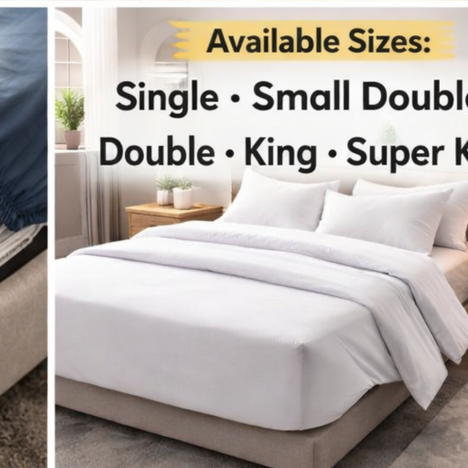 WHITE SMALL DOUBLE Extra Deep Fitted Bed Sheet 40cm Elastic Single King ...