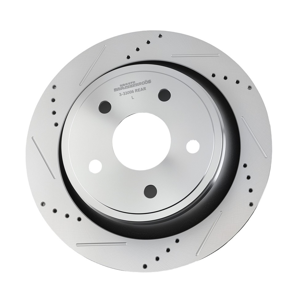 Rear Drilled&Slotted Brake Rotors Kit for Dodge Durango 2004-09/Ram ...