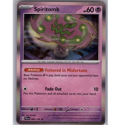 Spiritomb Holo Rare SV02: Paldea Evolved 089/193 NM | eBay