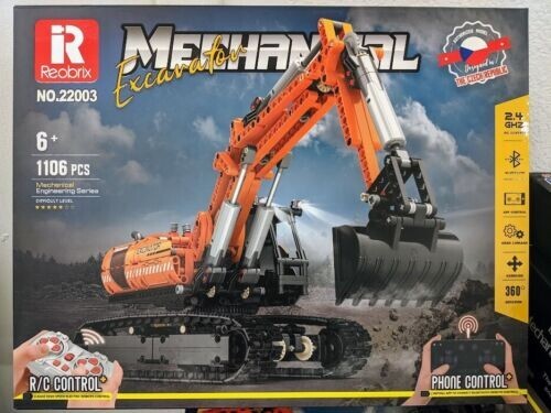 Reobrix Bluetooth RC Control Excavator DIY Model Building Blocks Bricks ...