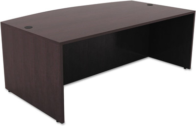Valencia Series Bow Front Desk Shell, 71" X 41.38" X 29.63", Espresso ...