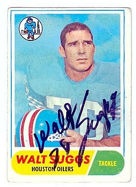 Walt Suggs autographed football card (Oilers) 1968 Topps #94 Poor ...