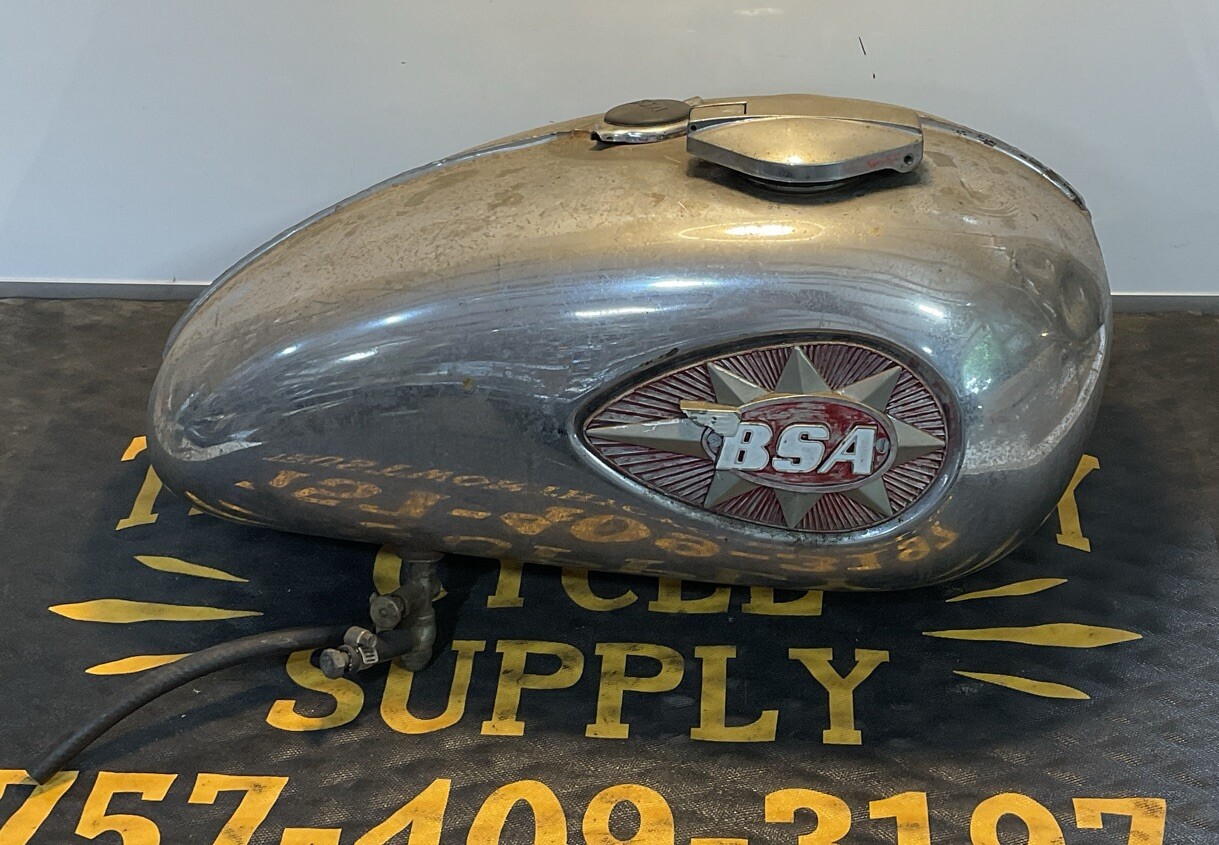 BSA 650 LIGHTNING FUEL GAS TANK CHROME PETCOCK AND EMBLEMS INCLUDED 4C ...