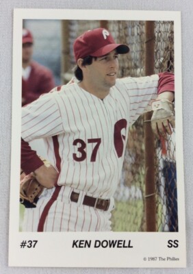 1987 Philadelphia Phillies Team Issue TastyKake Photo Card-Ken Dowell ...