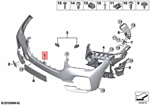 Genuine BMW X5 G05 X5 40iX 50iX SAV Panel Bumper Primed Front ...
