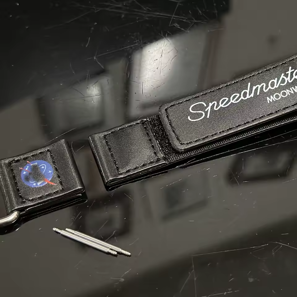 20mm NASA Watch Strap For Omega Speedmaster MoonWatch Black/Blue/Grey ...
