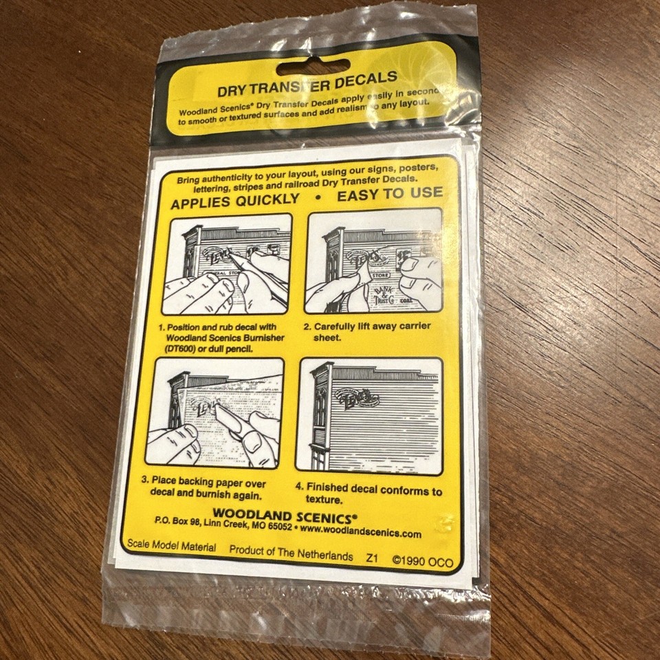 Woodland Scenics Dry Transfers DT 604 40' Santa Fe/ATSF Map Box Cars ...