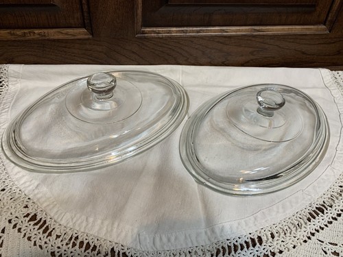 Vintage Pyrex Oval Glass Casserole Dish Lids | eBay