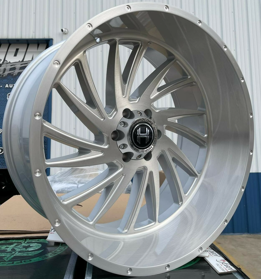 24x12 Brushed & Milled Hardcore HC21 OffRoad Rims Wheels 6x139.7 6x5.5 ...