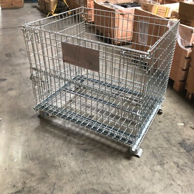 Folding wire container 32" x 40" x 34", wire mesh 2" x 4", capacity ...