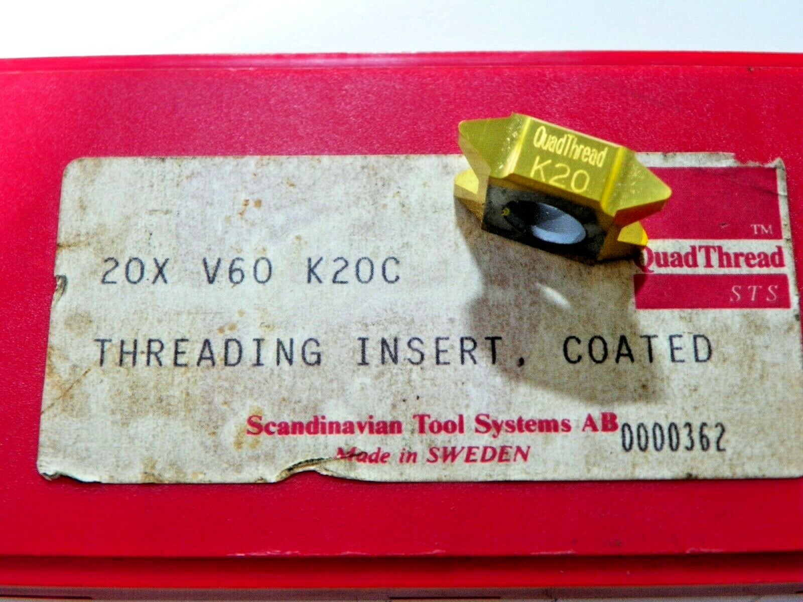 10 PIECES, STS, 20X V60 K20C CARBIDE INSERTS, F426 | eBay