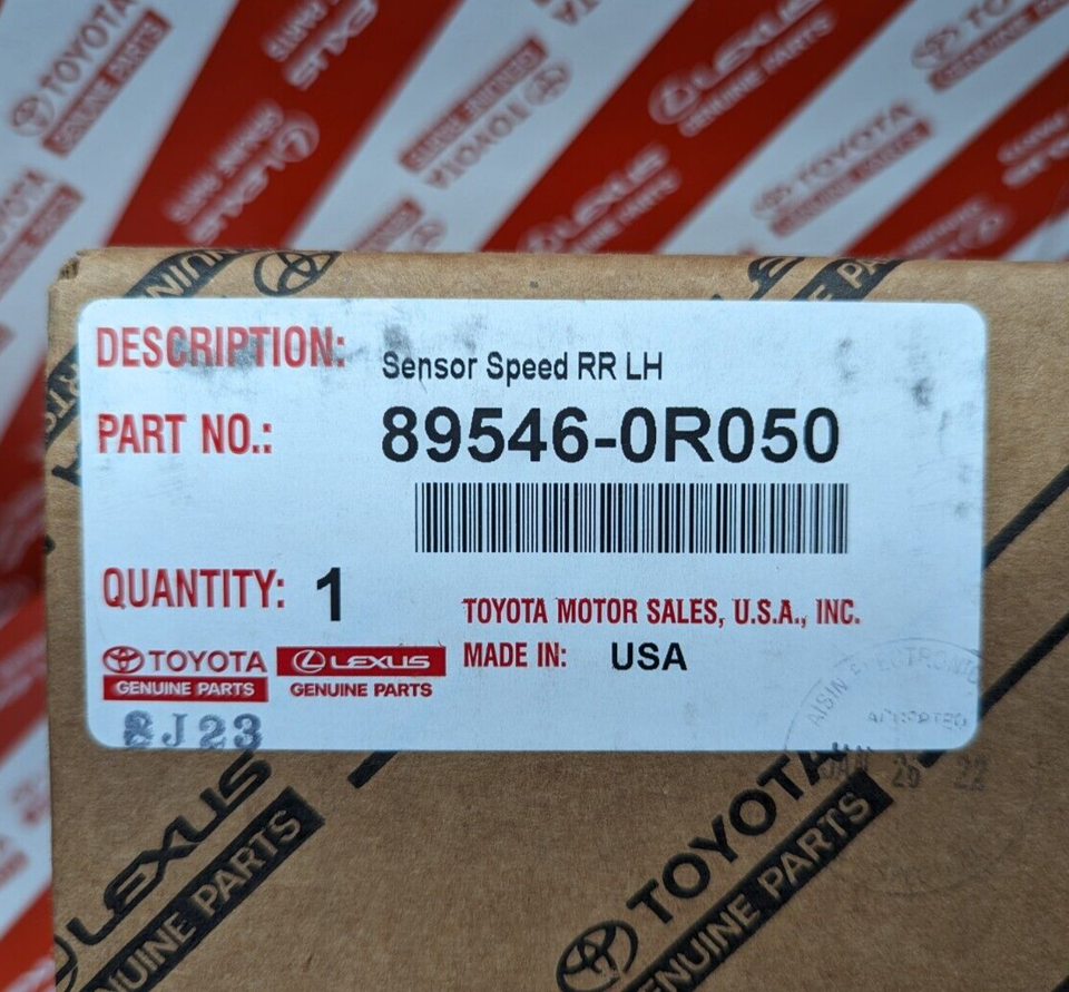89546-0R050 Left Rear ABS Wheel Speed Sensor - 2014-2018 RAV4 AWD ...