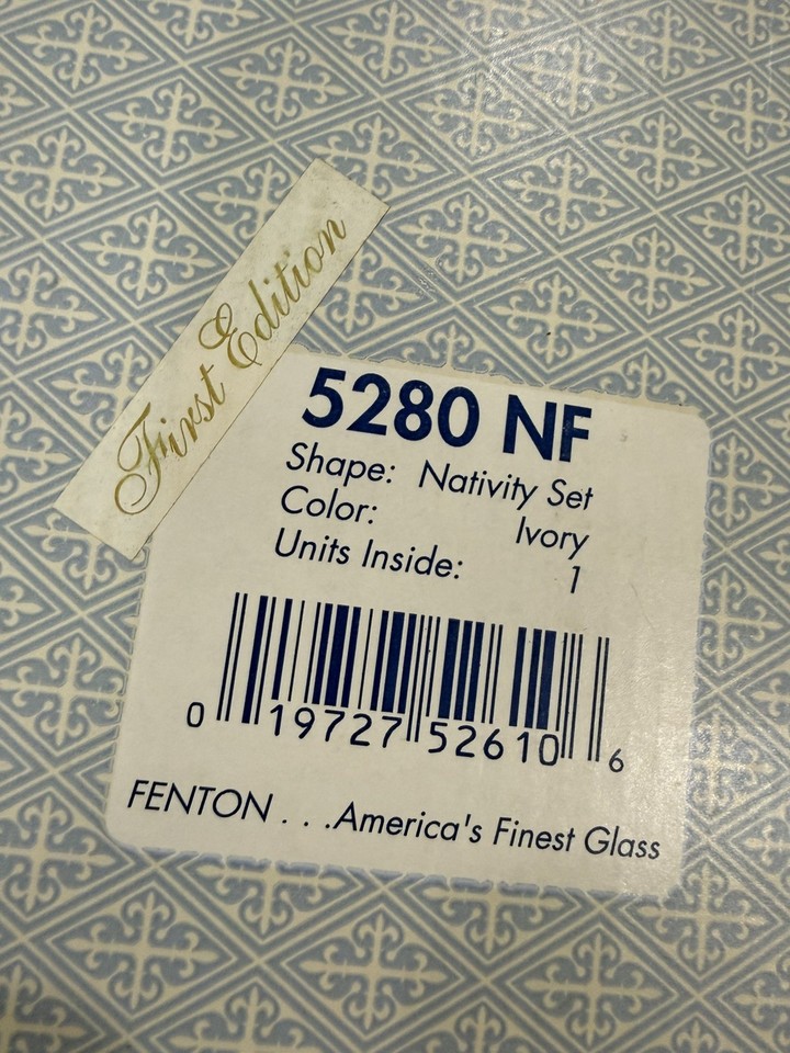 Vintage Fenton Glass 1st Edition Holy Family- Nativity Set Hand Painted ...