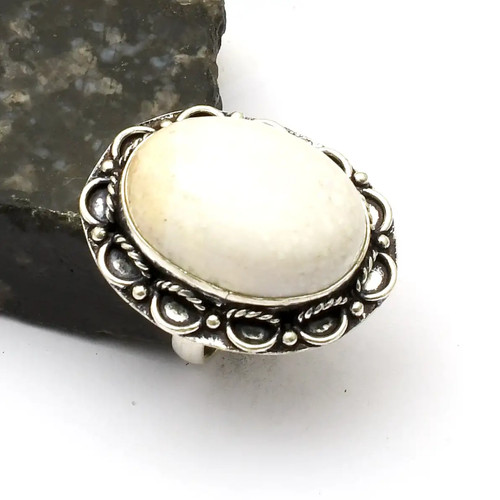 Jasper Gemstone Ethnic Handmade Ring Jewelry Wedding Gift US Size-7 AR ...