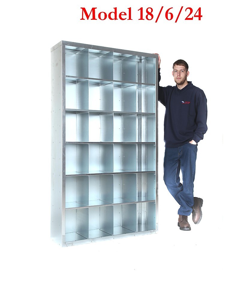 Heavy Duty Steel Pigeon Hole Parts Storage Shelving Racking - Removable ...