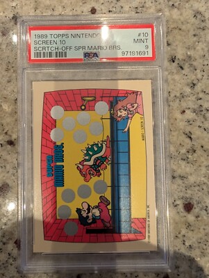 Topps 1989 Nintendo Screen 10 Psa 9 Super Mario Bros Scratch Off ...