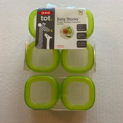 OXO Tot 6-Piece Baby Blocks Set Green | eBay