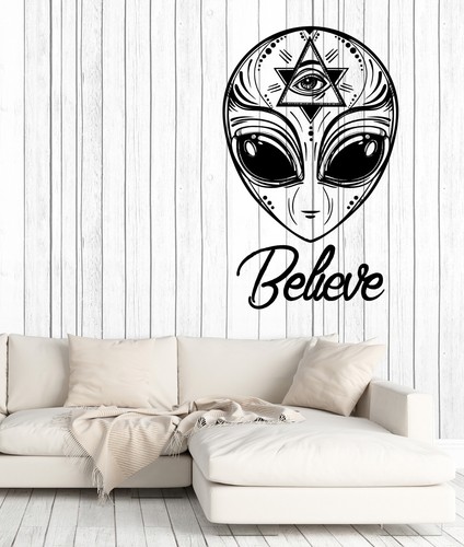 Wall Vinyl Decal Alien UFO Humanoids Space Stars Home Decor z4671 | eBay