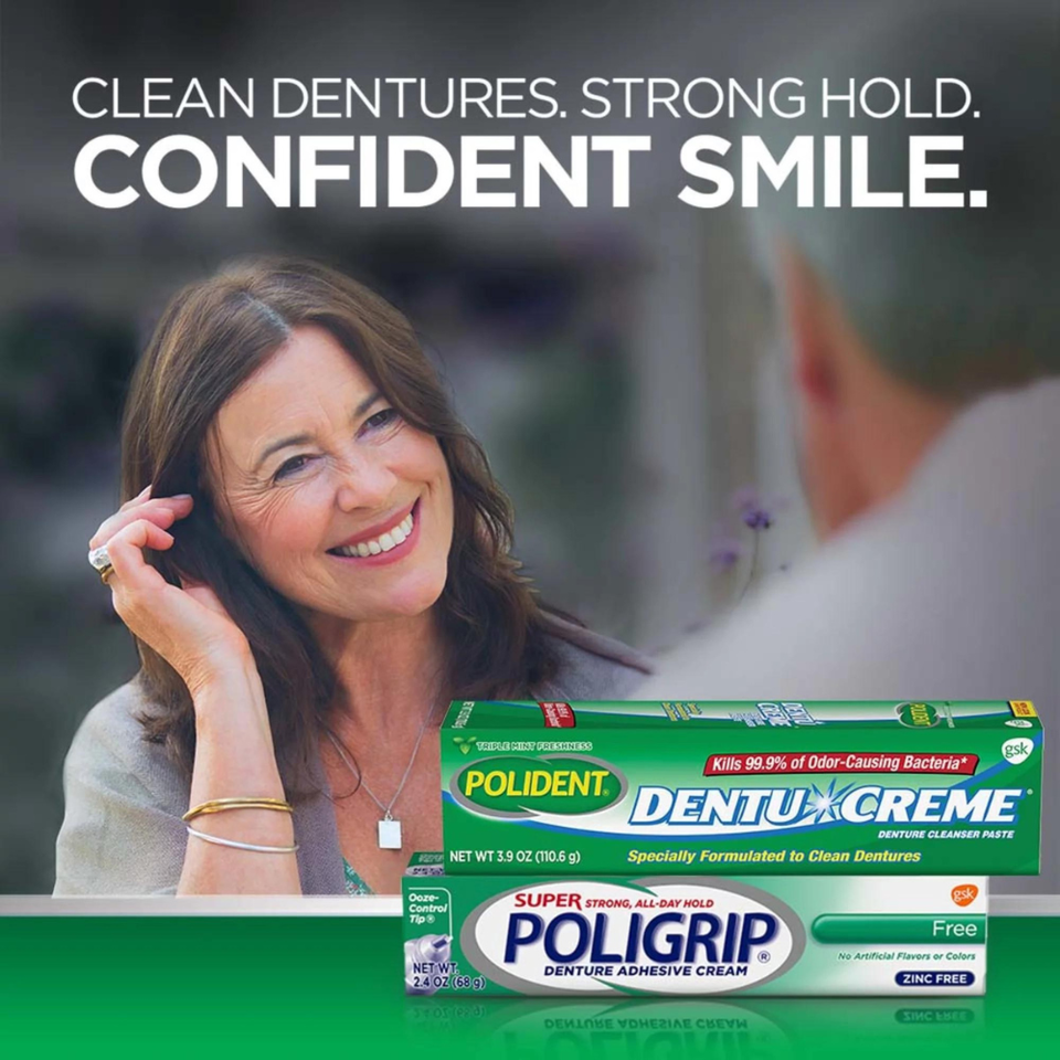 (2 Pack) Paste for Denture and Partials Cleaning, Triple Mint Freshness ...