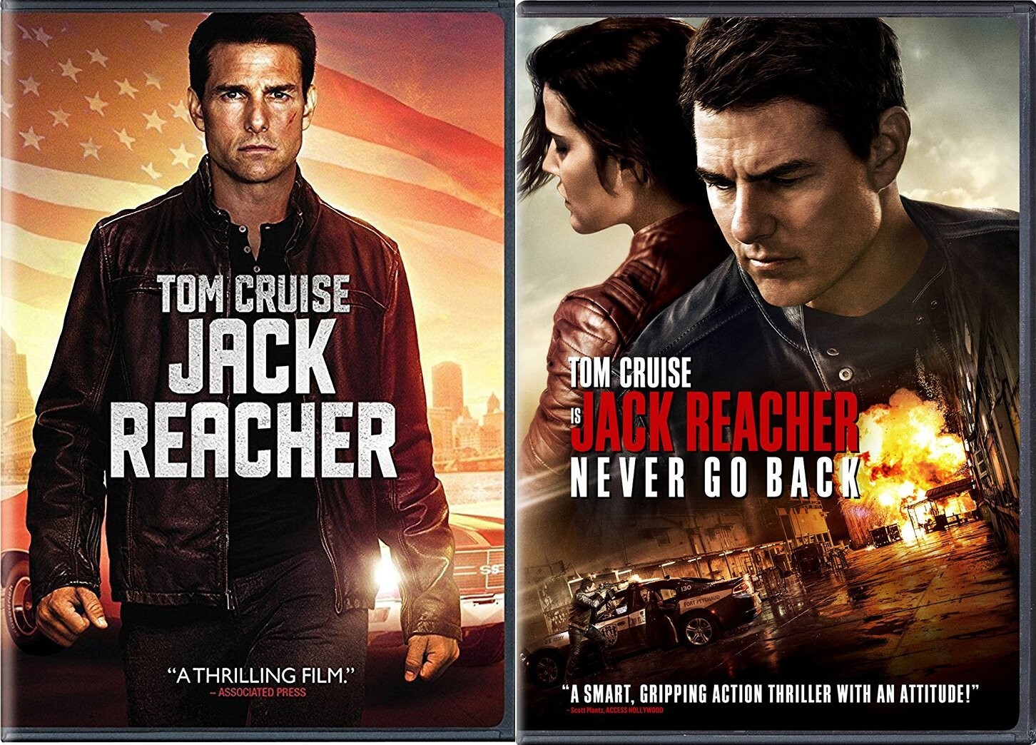 Jack Reacher & Jack Reacher Never Go Back 2 DVD Set Collection Brand ...