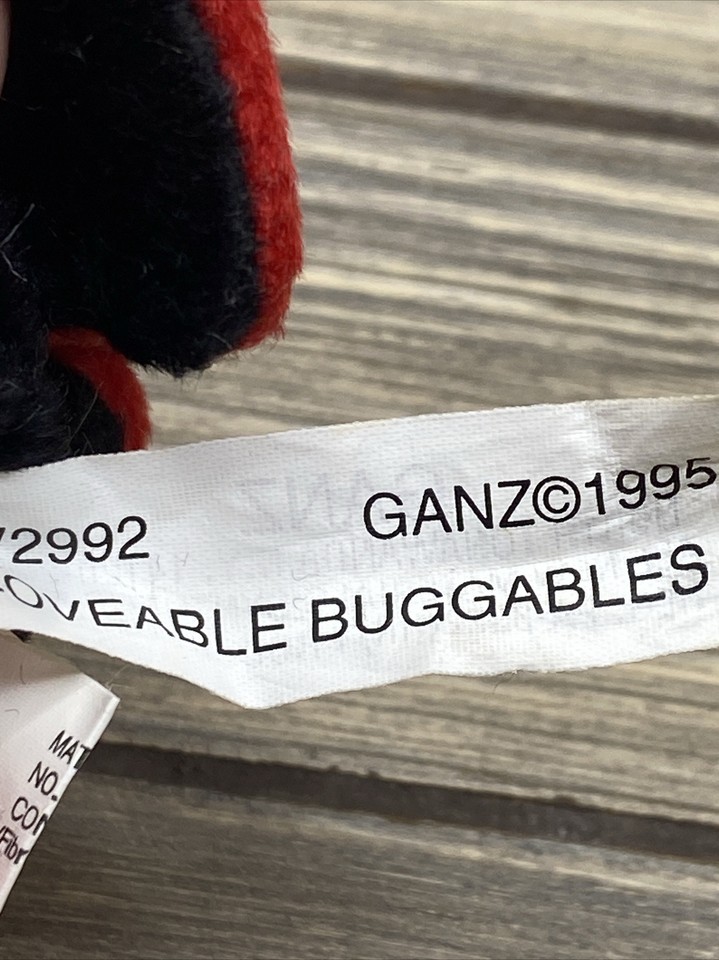 Vtg Ganz Wee Bear Village 1995 White Bear Loveable Buggables Lady Bug ...