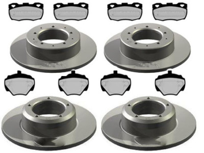 LAND ROVER DEFENDER 90 & 110 BRAKE DISCS AND PADS FRONT & REAR - SOLID ...