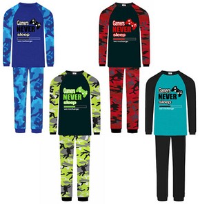 Boys Gaming Pyjamas Pjs Gamers Never Sleep Premium & Prestige Ranges | eBay