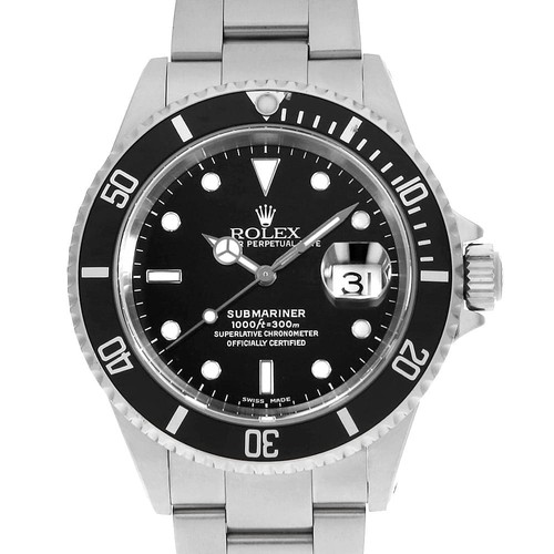 ROLEX SUBMARINER Date 16610 black K Number second hand mens | eBay UK