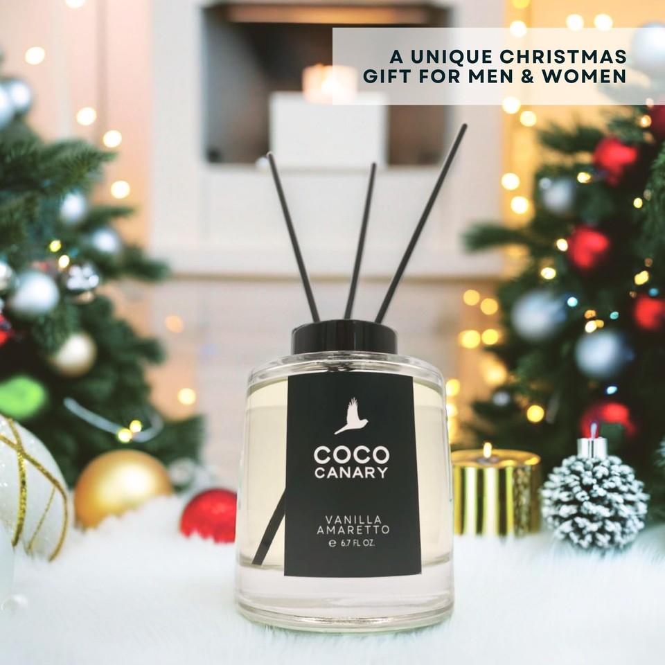 6.7 oz Reed Diffusers for Home, Vanilla Amaretto Scent, Long-Lasting ...