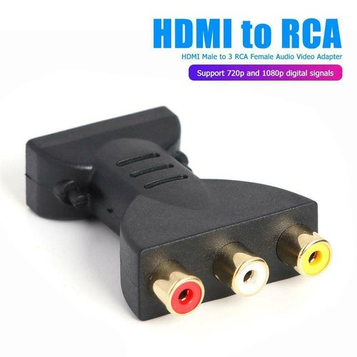 1xMale To 3 RCA Video Audio AV Adapter Component Converter For DVD/HDTV ...