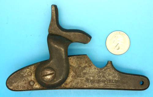 U.S. 1863 SPRINGFIELD RIFLE MUSKET LOCK PLATE & HAMMER - ANTIQ CIVIL ...