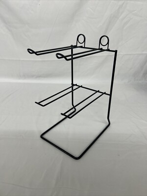 4 Hook Peg Wire Countertop Retail Display Rack Black 17" x 11" x 7" 10 ...