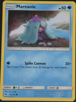 MAREANIE 68/214 LOST THUNDER POKEMON CARD COMMON NM/M FAST SHIPPING ...